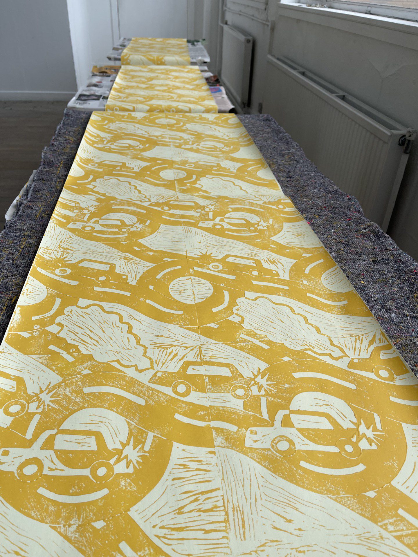 Lino Printing Wallpaper: Thursday Evening | Forgan Arts Centre